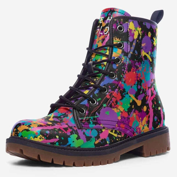 Artist Palette Paint Splatter Vegan Friendly Boots